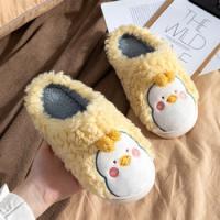 China Breathable plush new winter Flat bottom house shoes cartoon thermal indoor bedroom leisure slipper ladies for sale