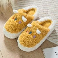 China Ladies cute and vivid cartoon upper indoor slippers wholesale delicate plush soft sole hard-wearing shoes for sale