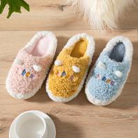 China Ladies cute and vivid cartoon upper indoor slippers wholesale delicate plush soft sole hard-wearing shoes for sale