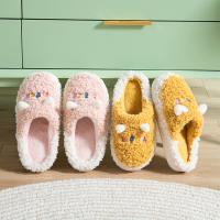 China Ladies cute and vivid cartoon upper indoor slippers wholesale delicate plush soft sole hard-wearing shoes for sale