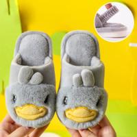 China children Comfortable Non-Skid Cozy Soft cartoon Animal Duck Slippers Boys And Girls Plush Warm Home Indoor Shoes for sale