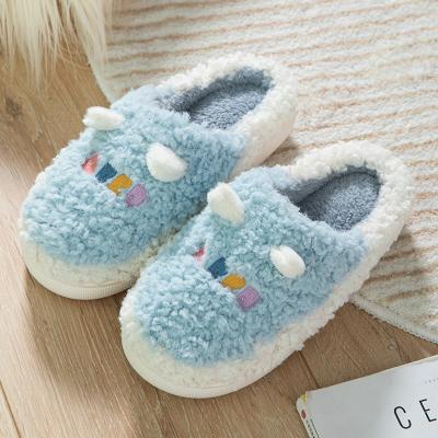 China New female wholesale winter indoor and outdoor breathable fabrics couple non-slip slippers thick-soled warm shoes for sale
