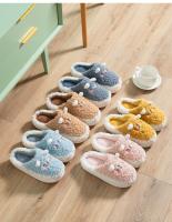 China New female wholesale winter indoor and outdoor breathable fabrics couple non-slip slippers thick-soled warm shoes for sale