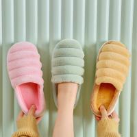 China new fashion cute Caterpillar design Couple Rabbit Hair Slipper Autumn Winter Men Warm Non-Slip Home Indoor slippers with low MOQ for sale