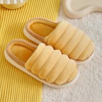 China new fashion cute Caterpillar design Couple Rabbit Hair Slipper Autumn Winter Men Warm Non-Slip Home Indoor slippers with low MOQ for sale