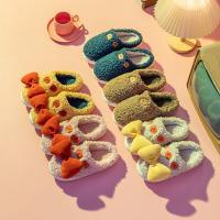 China Wholesale new Winter Female PVC Slippers cute apple and bow decoration Anti-slip Warm Home Indoor slippers for sale