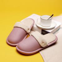 China New Design ladies EVA Waterproof Home Indoor Shoes Women and Men solid color Thick bottom Plush Warm Slippers for sale
