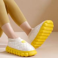 China 2021 Winter New Design Shu Velveteen Winter Down Women Slippers Thermal Non-slip special sole Home indoor slippers for sale