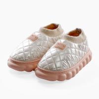 China 2021 Winter New Design Shu Velveteen Winter Down Women Slippers Thermal Non-slip special sole Home indoor slippers for sale