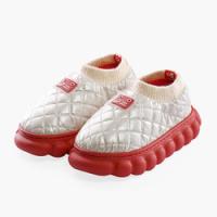 China 2021 Winter New Design Shu Velveteen Winter Down Women Slippers Thermal Non-slip special sole Home indoor slippers for sale