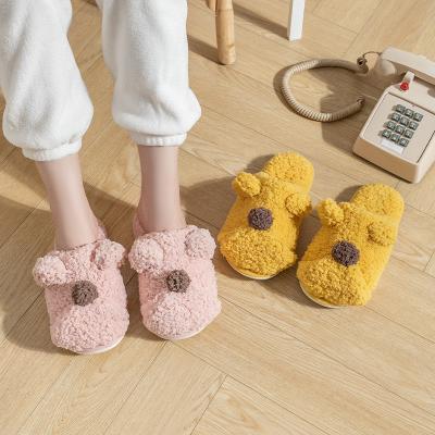 China Wholesale Autumn Winter New Design Cartoon Slippers Plush Warm Soft Sole Non-Slip Home Indoor Shoes fashion dogs shoes for sale