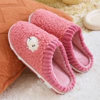 China 2021 New Design Cartoon Sheep slippers Couple Autumn Winter Warm Hard-Wearing Non-Slip Home Indoor Shoes for sale