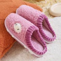 China 2021 New Design Cartoon Sheep slippers Couple Autumn Winter Warm Hard-Wearing Non-Slip Home Indoor Shoes for sale