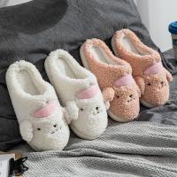 China Autumn and winter new cute cartoon animals slippers female home non-slip plush shoes household plush slippers for sale