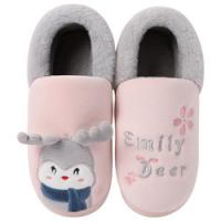 China New design female winter closed toe slippers Wholesale Anti-slip plush warm cute cartoon style ladies house shoes for sale