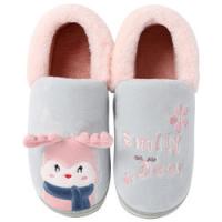 China New design female winter closed toe slippers Wholesale Anti-slip plush warm cute cartoon style ladies house shoes for sale