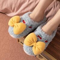 China Wholesale Women Home Slippers Fluffy bowknot Home Slippers For ladies Floor Slippers With Soft Bottom for sale