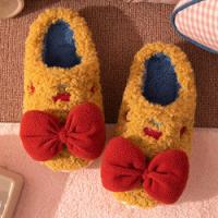 China Wholesale Women Home Slippers Fluffy bowknot Home Slippers For ladies Floor Slippers With Soft Bottom for sale