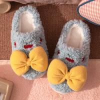China Wholesale Women Home Slippers Fluffy bowknot Home Slippers For ladies Floor Slippers With Soft Bottom for sale