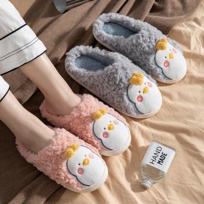 China Wholesale 2021 New Design Female Winter Cartoon slippers Wholesale Cute Penguin Shape Plush Warm Home Indoor Shoes for sale