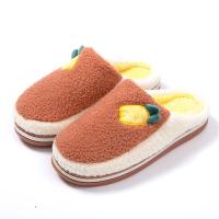 China Wholesale Custom Thick Bottom Slippers Female Winter Cute Radish Shape Plush Warm Hight-Increasing Home Indoor Shoes for sale