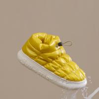 China winter women and men keep warm fashion flat sole home shoes down feather new design Comfortable soft house indoor slippers for sale