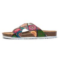 China Wholesale High Quality Women cross strap cork beach sandals custom ladies casual platform home slippers for sale