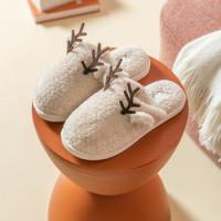 China Manufacturers wholesale autumn and winter fluffy slippers women's home warm anti slip thick bottom shoes  lovely couple slippers for sale