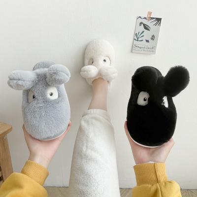 China Wholesale Ladies Plush house Indoor Embroidered Cute Slippers Lightweight Winter Flat Hard-wearing house shoes for sale