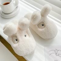 China Wholesale Ladies Plush house Indoor Embroidered Cute Slippers Lightweight Winter Flat Hard-wearing house shoes for sale