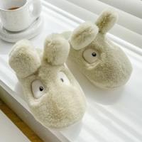China Wholesale Ladies Plush house Indoor Embroidered Cute Slippers Lightweight Winter Flat Hard-wearing house shoes for sale