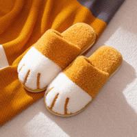 China Factory direct sale can be customized OEM winter cute cat claw house shoes men and women house indoor warm slippers for sale