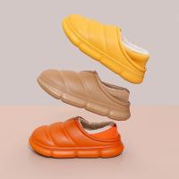 China Winter ladies solid color closed toe Slippers Fuzzy Indoor Outdoor Eva Thick Bottom Non-slip house Shoes couple home Slipper for sale