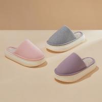 China 2021 Winter New Design Cute Solid Rubber Bacteriostasis Home indoor Slippers Female Thermal Non-slip house Shoes for sale