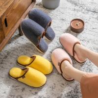 China Wholesale 2021 new high elastic warm inner plush slippers winter fashion unisex indoor non-slip slippers for sale