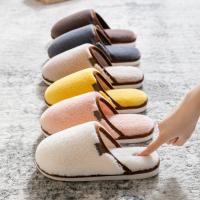 China Wholesale 2021 new high elastic warm inner plush slippers winter fashion unisex indoor non-slip slippers for sale