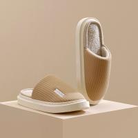 China Wholesale 2021 New Spring Autumn And Winter Couple Slipper Simple style Non-slip Wear-resistant EVA Linen Home Indoor Shoes for sale