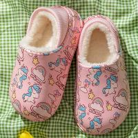 China Wholesale Custom baby EVA Waterproof Upper Cute Cartoon Plush Warm Home Indoor Shoes Winter Children Slippers garden shoes for sale