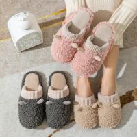 China new Winter souple thick warm horns ladies cute Colorful house indoor slippers soft and comfortable closed toe for men for sale