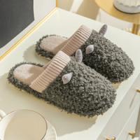 China new Winter souple thick warm horns ladies cute Colorful house indoor slippers soft and comfortable closed toe for men for sale