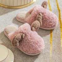 China new arrival Home Slippers Animal Shape Plush Sheep house Indoor Slipper Wholesale Cartoon house shoes for Women for sale