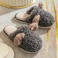 China new arrival Home Slippers Animal Shape Plush Sheep house Indoor Slipper Wholesale Cartoon house shoes for Women for sale