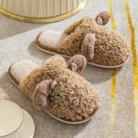 China new arrival Home Slippers Animal Shape Plush Sheep house Indoor Slipper Wholesale Cartoon house shoes for Women for sale
