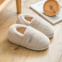China New style wholesale warm winter large size home house slippers shoes with thick non-slip soles for women and men for sale