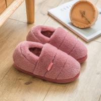 China New style wholesale warm winter large size home house slippers shoes with thick non-slip soles for women and men for sale
