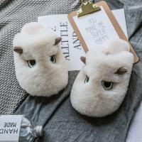 China 2021 Woman Slippers Lucky Cat Couple Cartoon Winter fluffy Cute Home Indoor Warmth house Shoes For ladies for sale