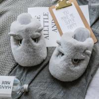 China 2021 Woman Slippers Lucky Cat Couple Cartoon Winter fluffy Cute Home Indoor Warmth house Shoes For ladies for sale