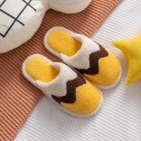 China New design 2021 slippers women winter patchwork color thick soles comfortable slippers family couples warm non-slip house shoes for sale