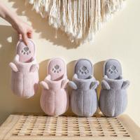 China Ladies winter warm home slippers cartoon cat shoes soft sole house indoor slippers bedroom winter fluffy house shoes for sale