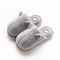 China Ladies winter warm home slippers cartoon cat shoes soft sole house indoor slippers bedroom winter fluffy house shoes for sale